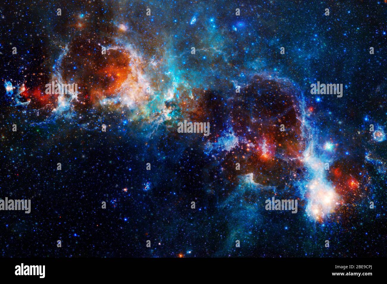 Galaxy thousands light years far away from Earth. Elements of this ...