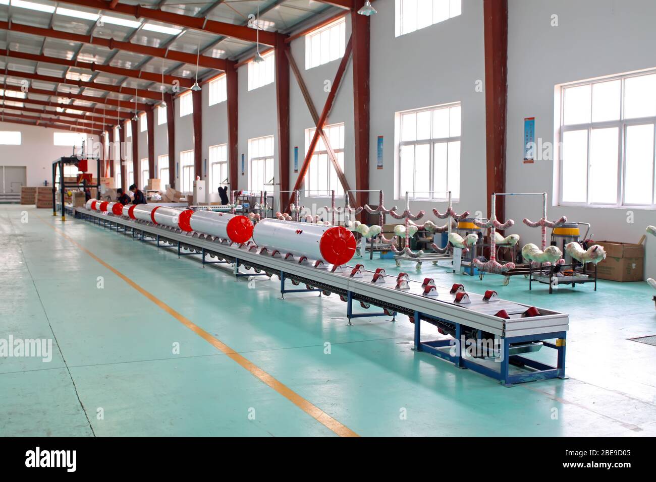 manufacturing workshop landscape, in a steel processing company ...