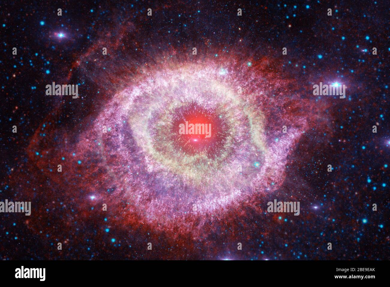 Universe scene with stars and galaxies in deep space showing the beauty ...