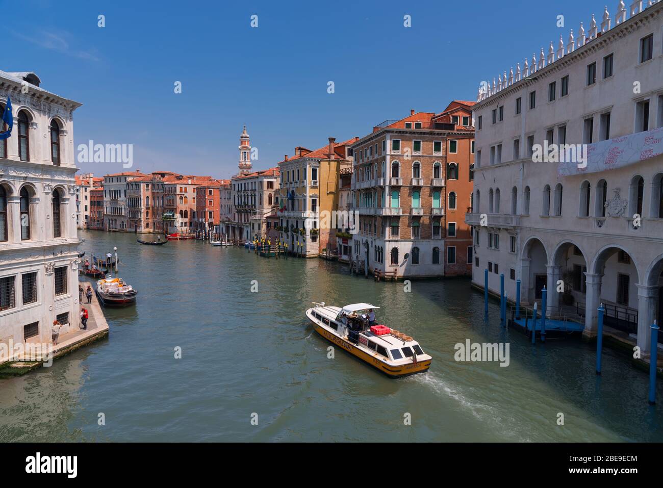 VENICE, ITALY, MAY 23, 2017: Magnificent daily view of Gondola with ...