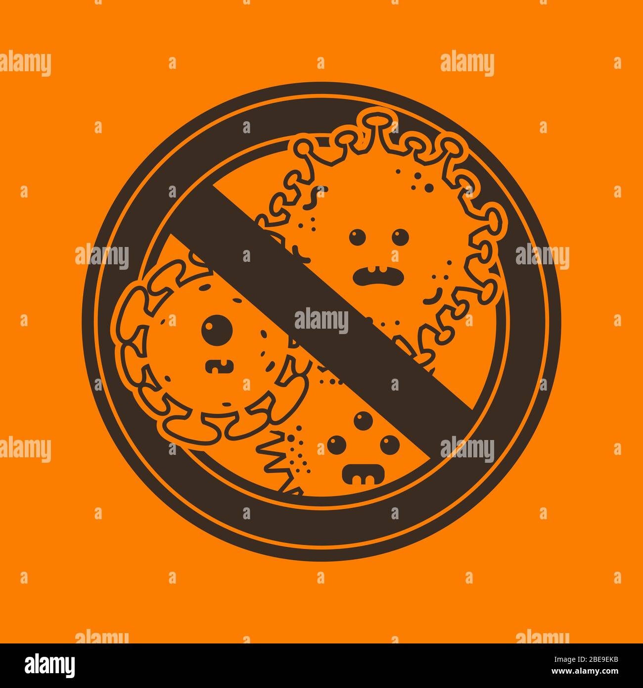 Stop viruses and microbes sign. Science infection protect. Vector ...