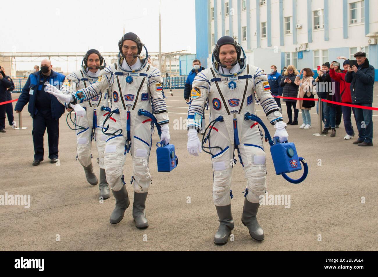 BAIKONUR, KAZAKHSTAN - 09 April 2020 - Expedition 63 crewmembers Chris ...