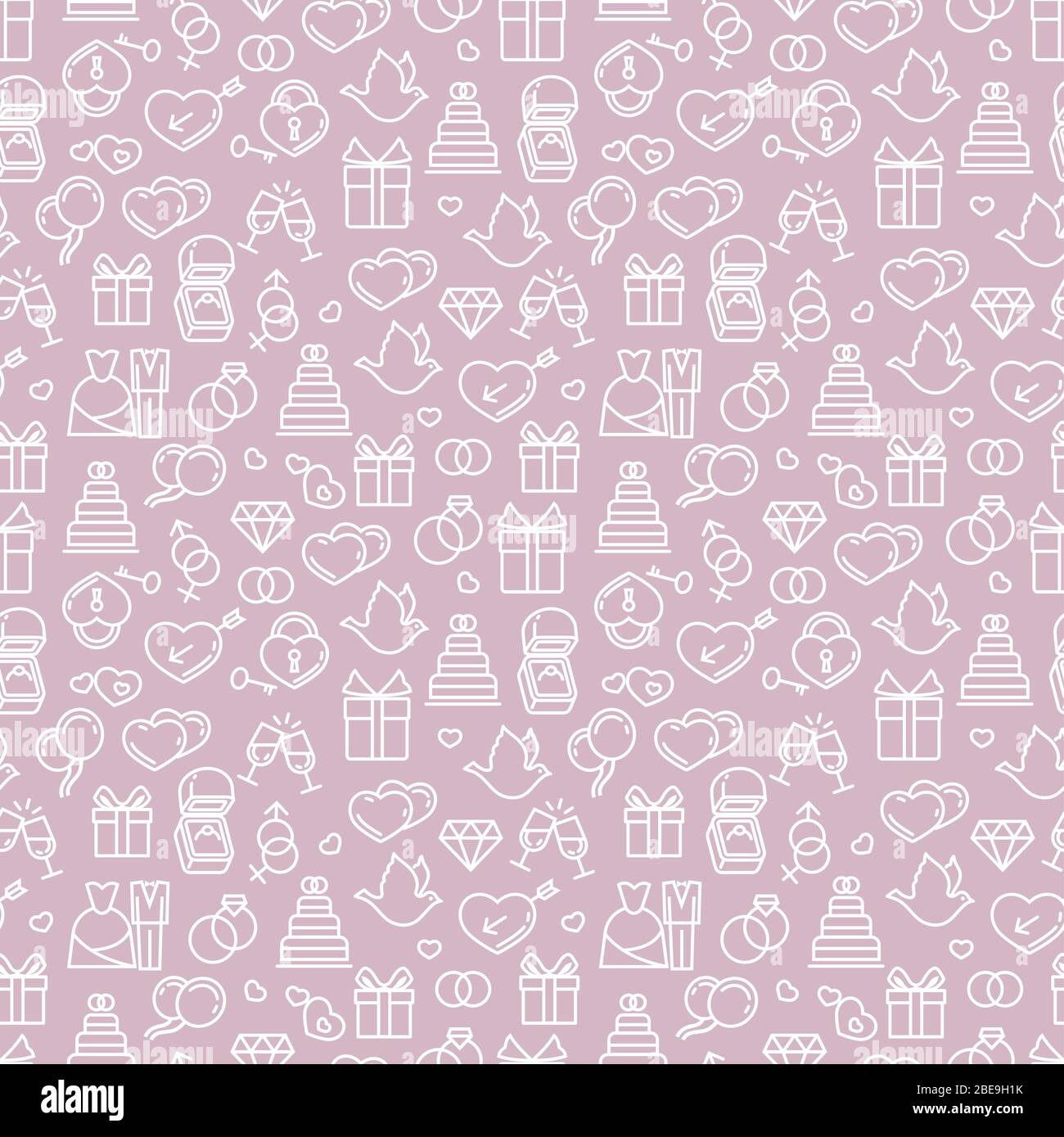 Romantic wedding seamless pattern design. Background seamless ...