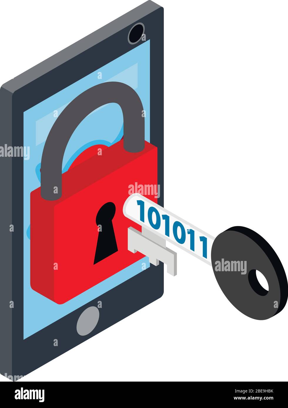 Unlock smartphone icon, isometric style Stock Vector Image & Art - Alamy