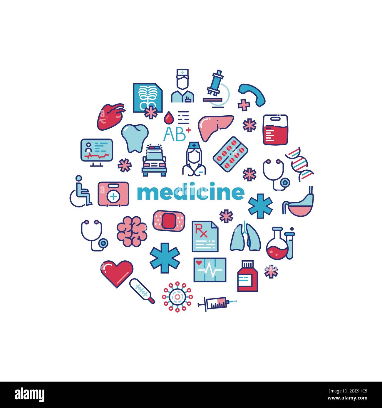 Healthcare concept illustration Stock Vector Images - Alamy