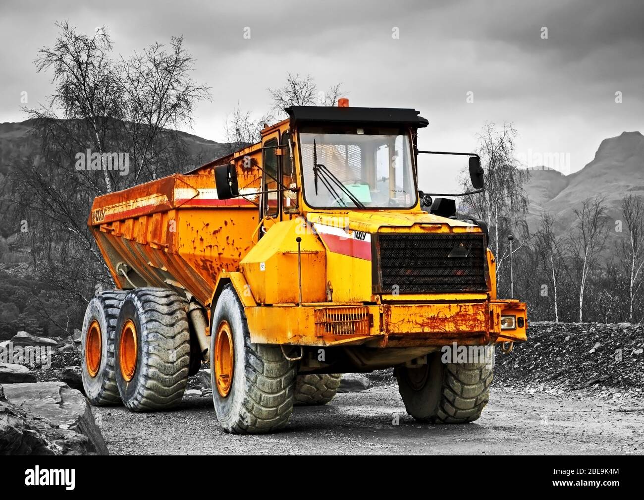 Slate Quarry in Selective Colour #3 Stock Photo - Alamy