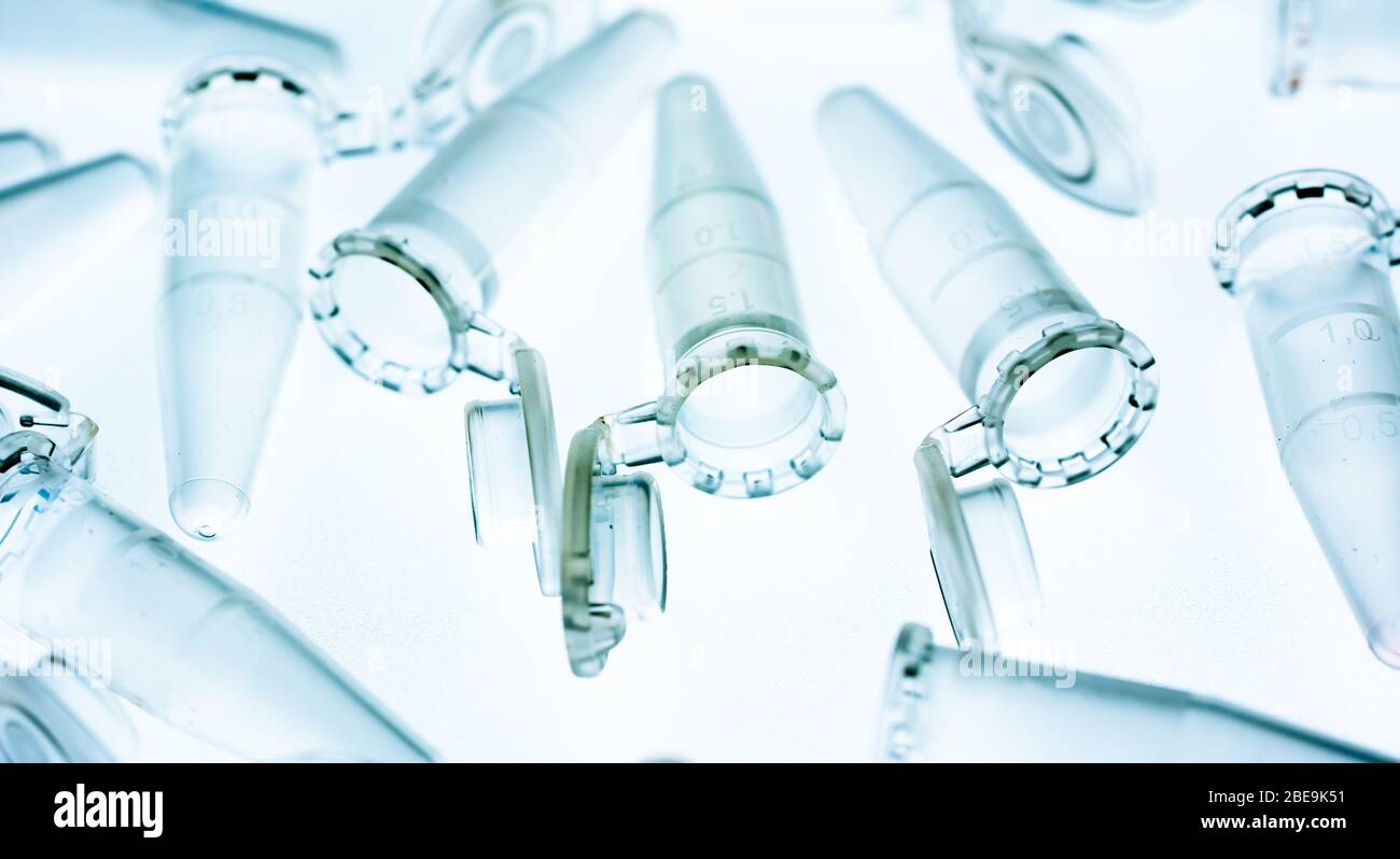 PCR microtube on a white background, PCR test tube on a white ...