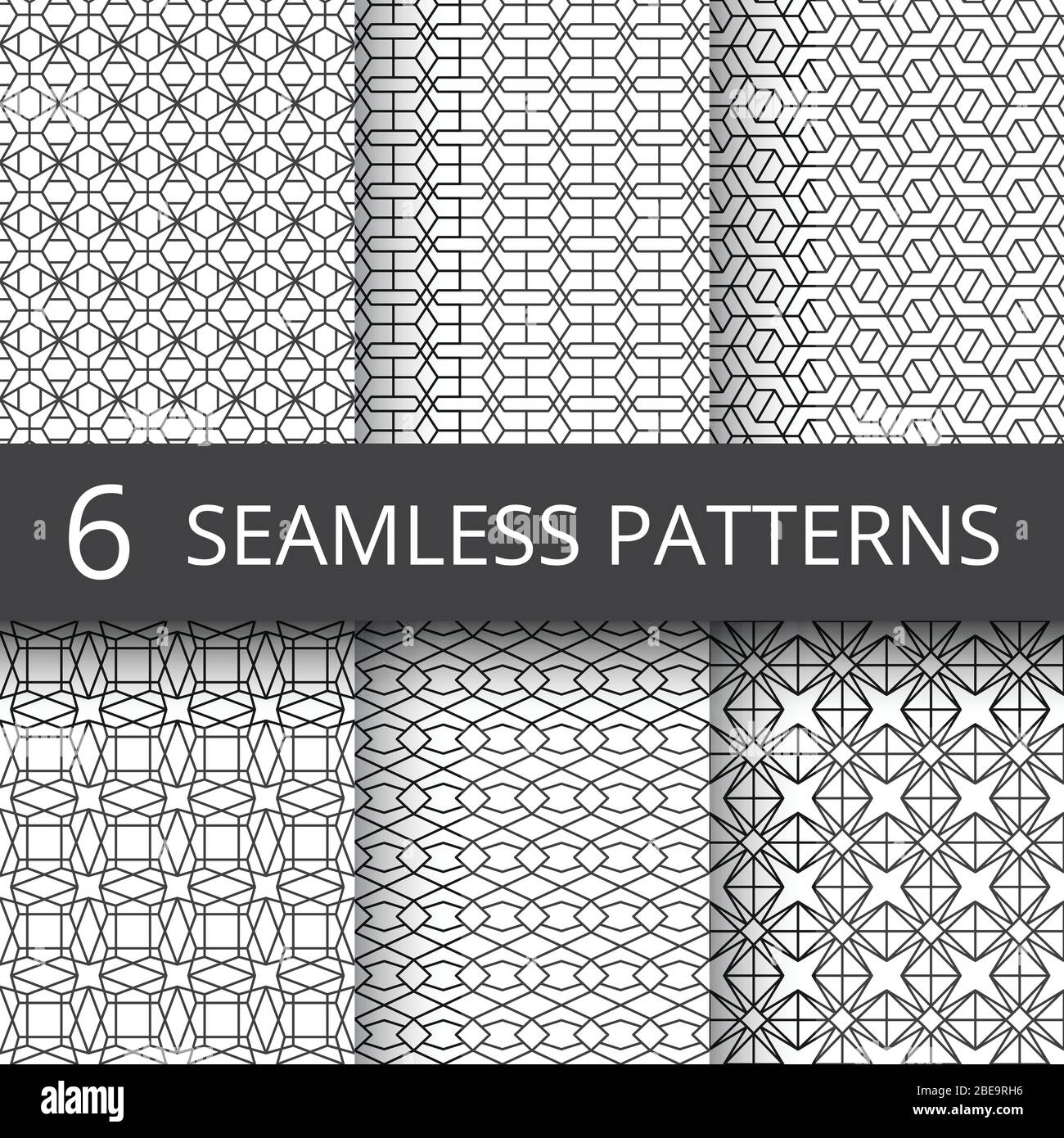 Modern simple geometric vector seamless patterns. Geometrical repeat ...