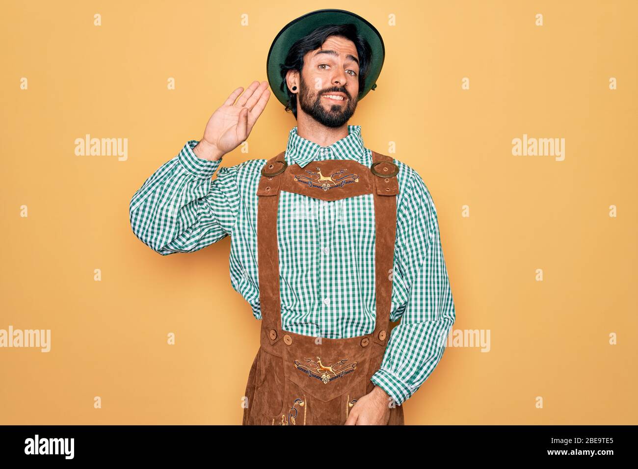 Young handsome man wearing tratidional german octoberfest custome for ...