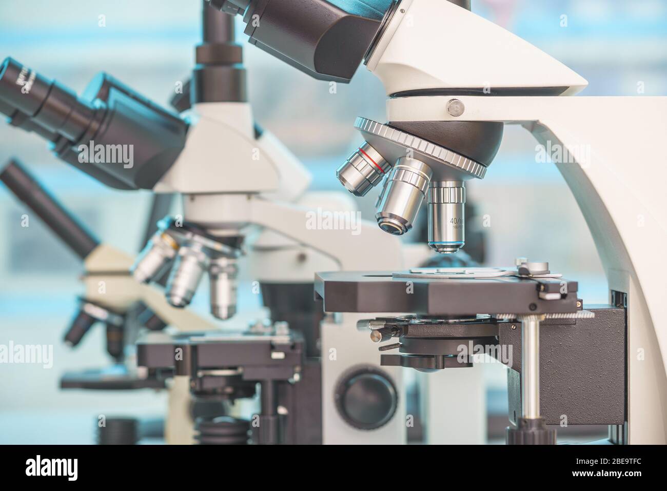 Scientific optical microscope in the laboratory Stock Photo - Alamy
