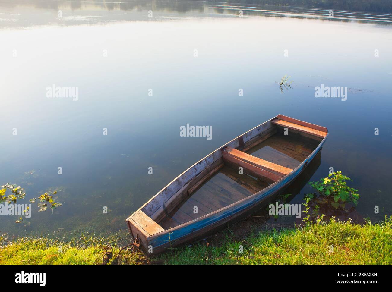 Inside wooden rowing boat hi-res stock photography and images - Alamy
