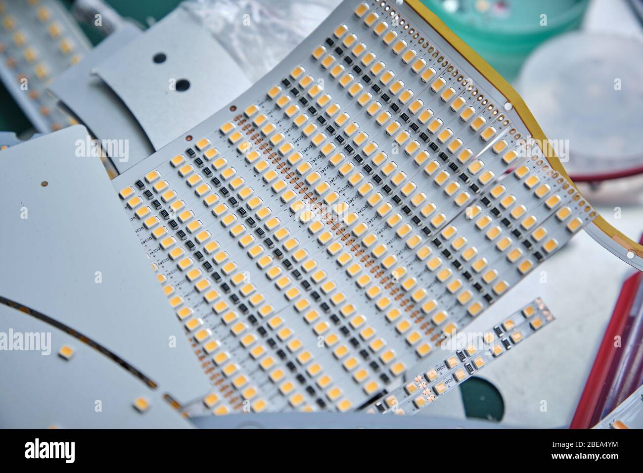 August 2, 2019, Shenzhen, China: A sheet of LED lights inside a LED ...