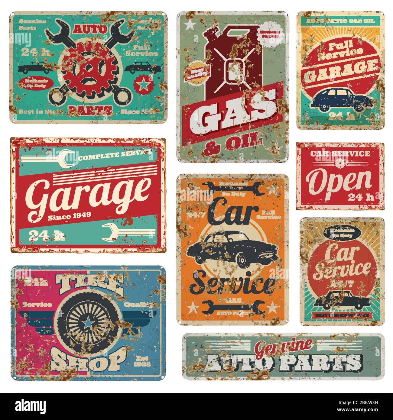 Gas signs vintage Cut Out Stock Images & Pictures - Alamy
