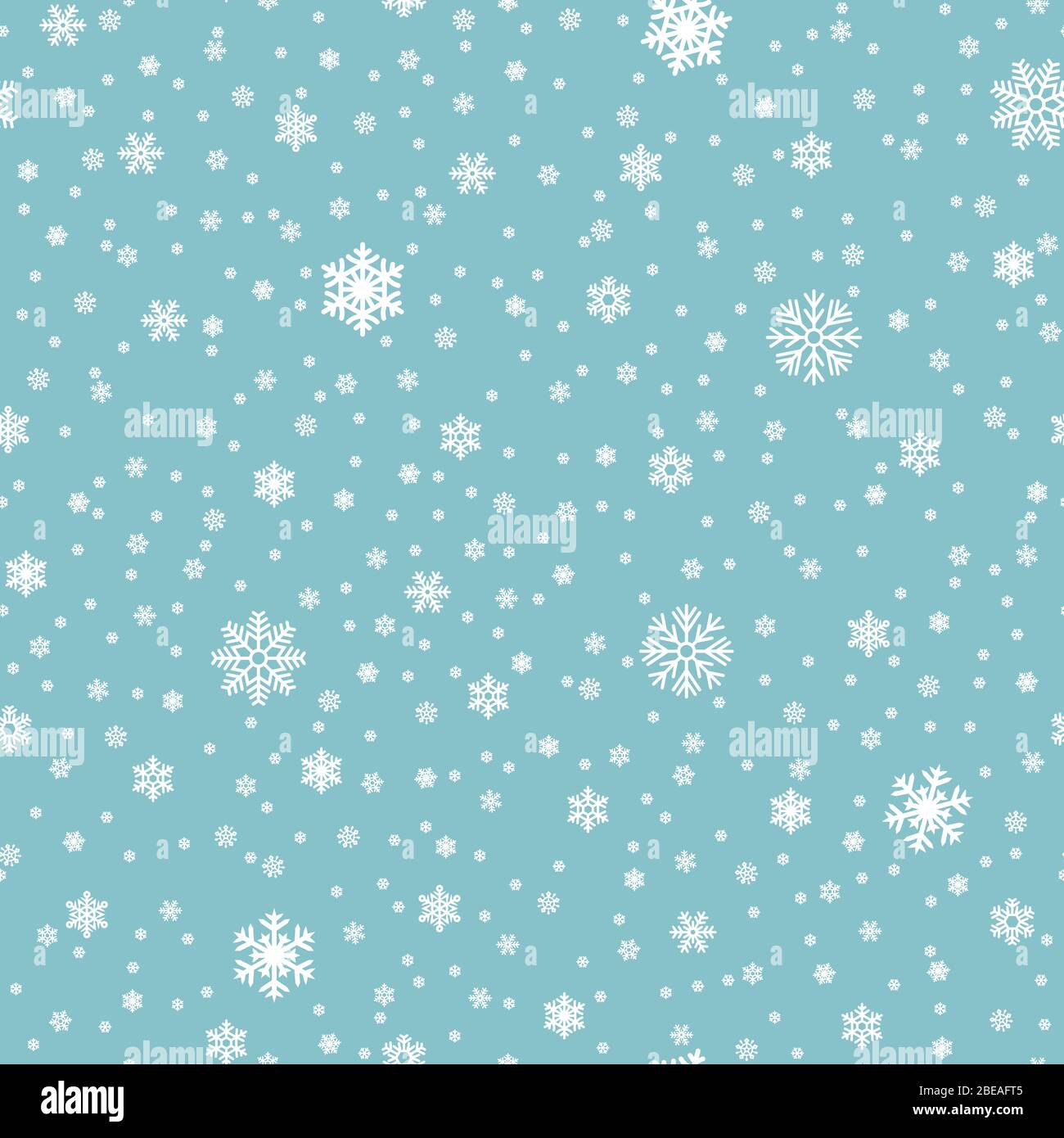 Snowflakes vector seamless pattern. Snowfall christmas repeat backdrop ...