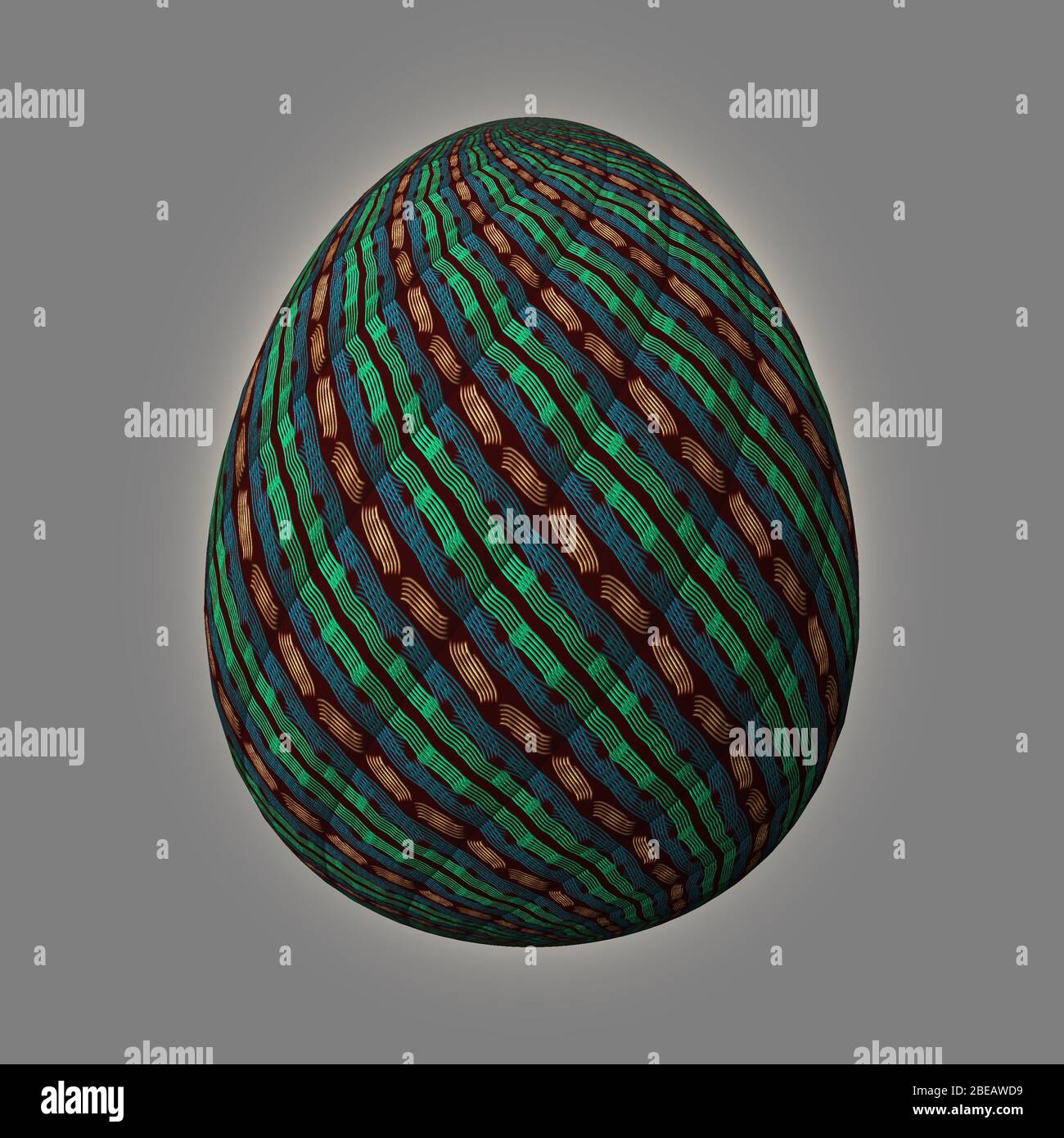 Colorful 3D easter egg on gray background Stock Photo - Alamy