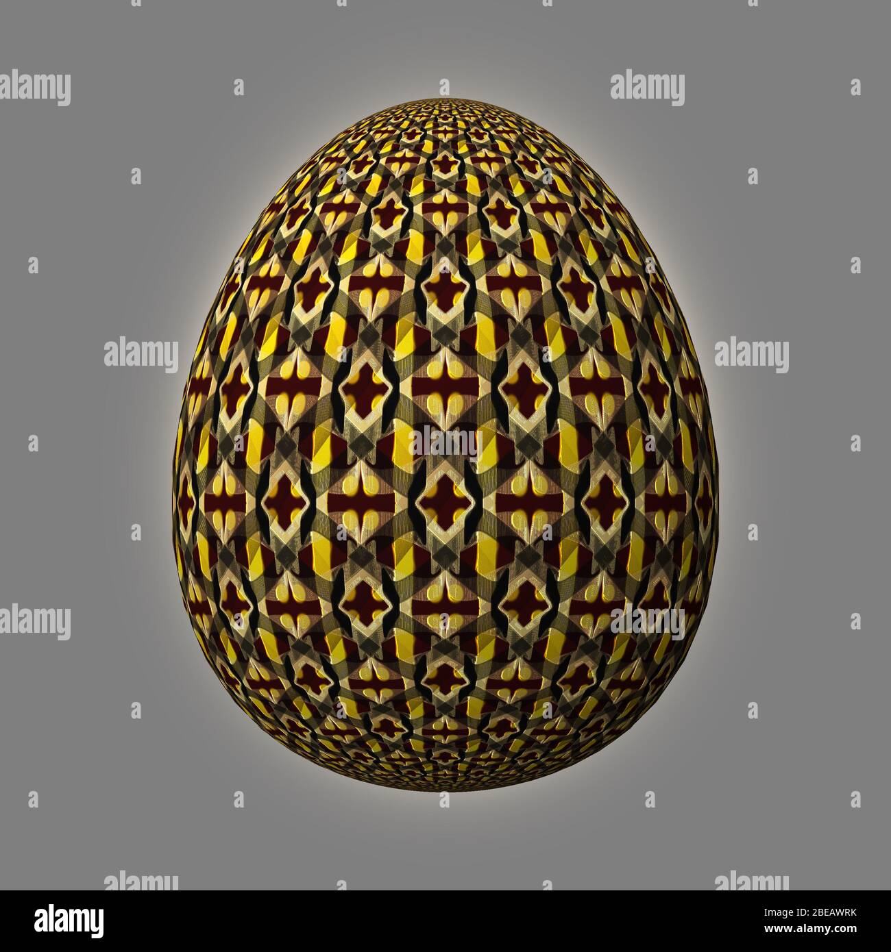 Colorful 3D easter egg on gray background Stock Photo - Alamy