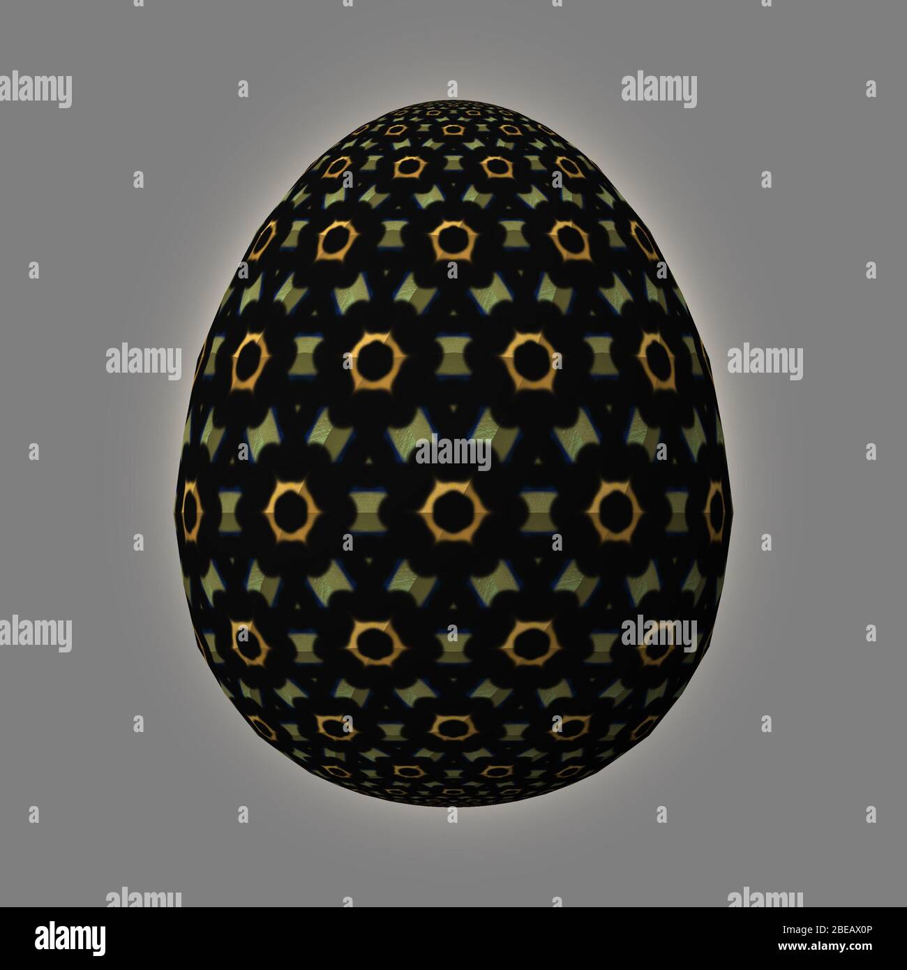Colorful 3D easter egg on gray background Stock Photo - Alamy
