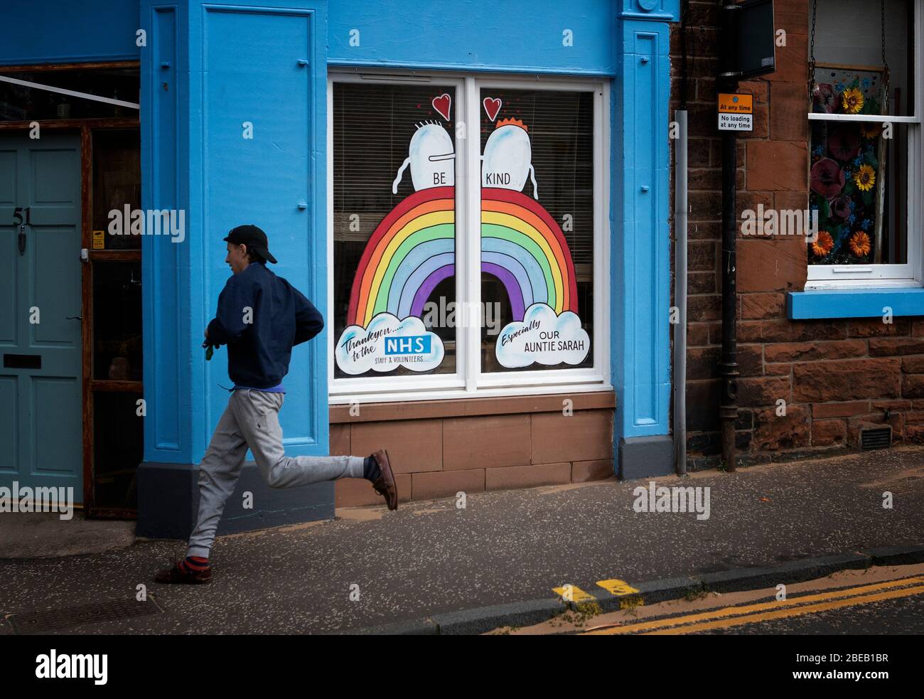 Nhs rainbow window display in portobello hi-res stock photography and ...