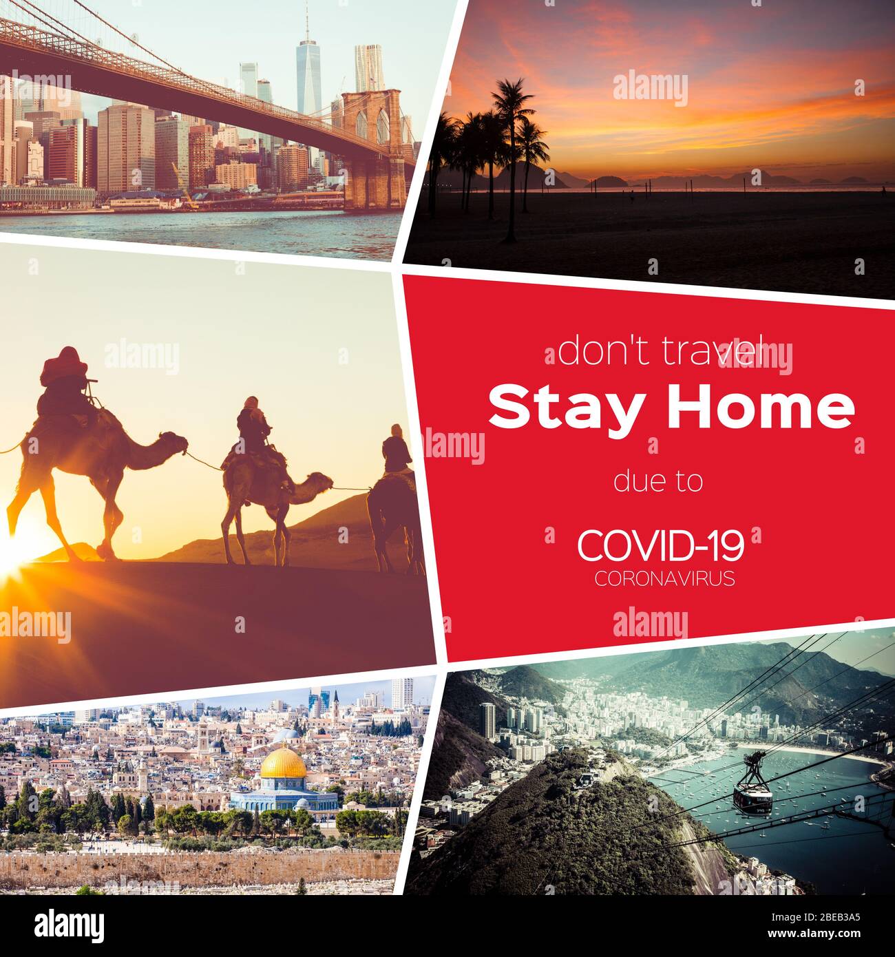 Collage Coronavirus Covid-19 World epidemic. Quarantine. LStay Home ...