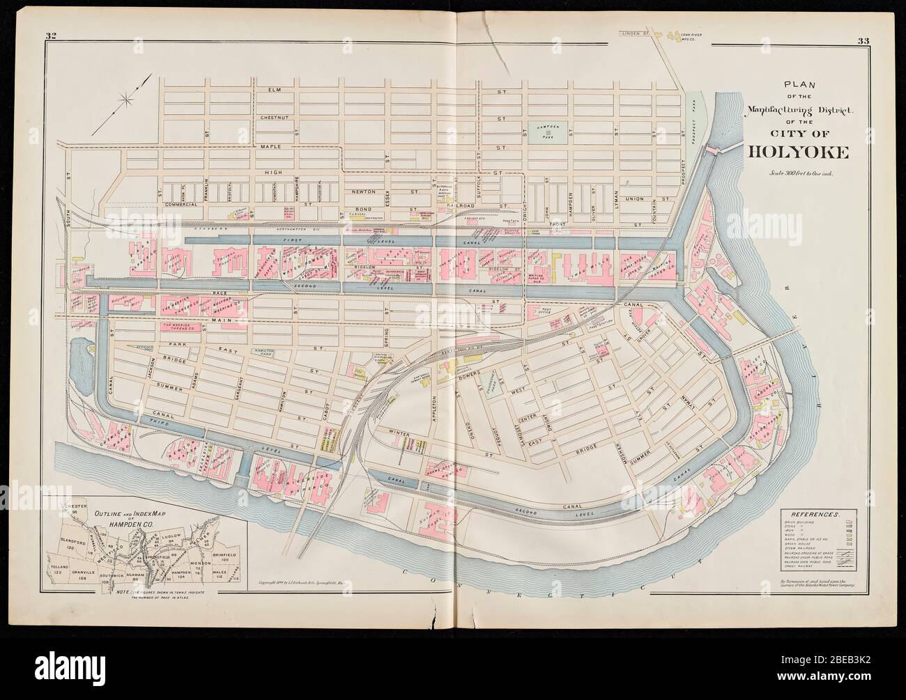 Map of holyoke hi-res stock photography and images - Alamy
