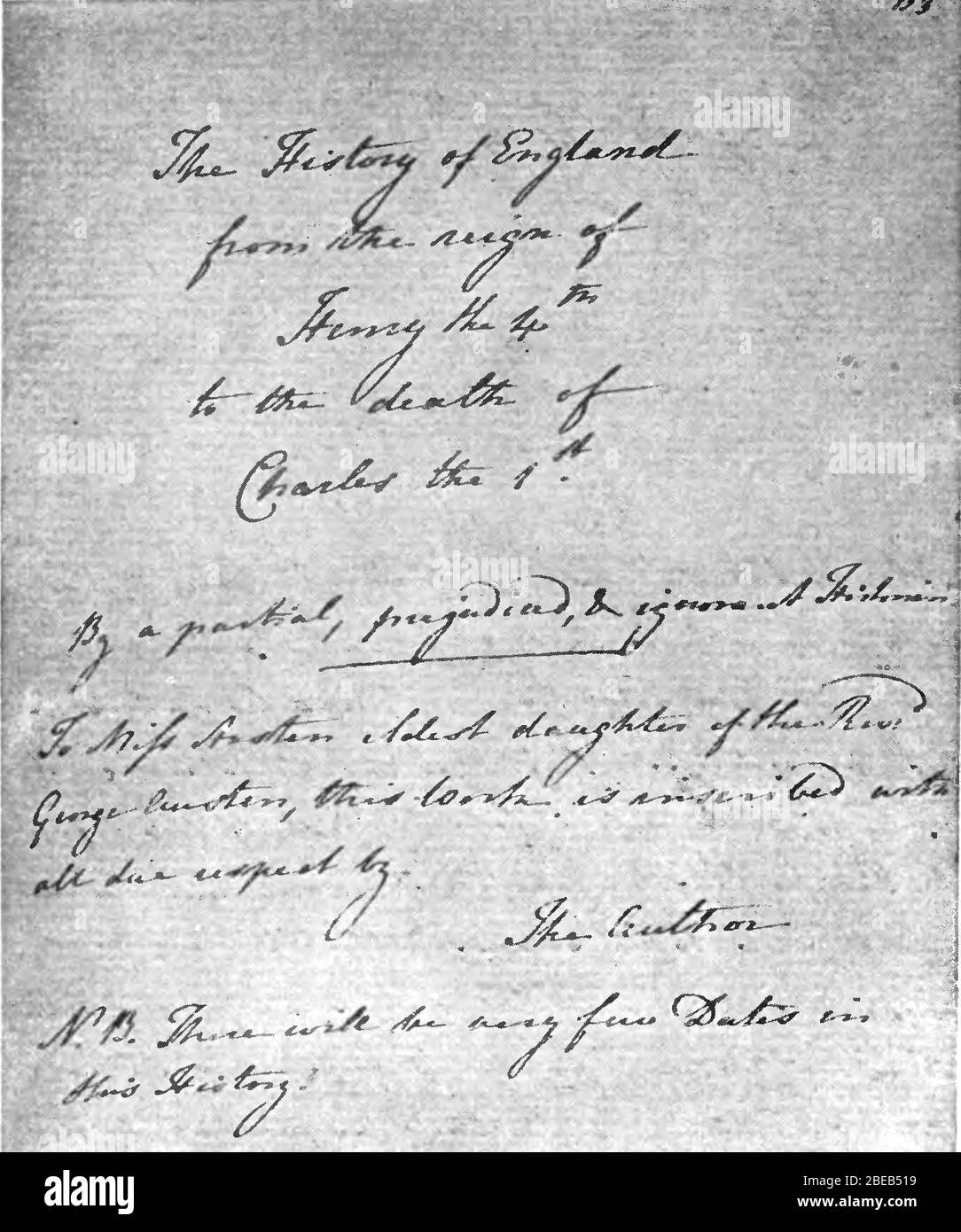 Jane austen manuscript hi-res stock photography and images - Alamy