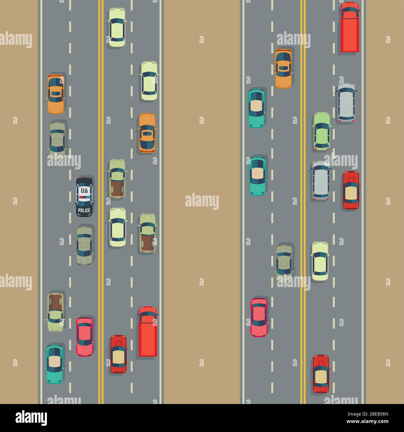 Urban cars seamless texture. Vector background. Traffic and roads ...
