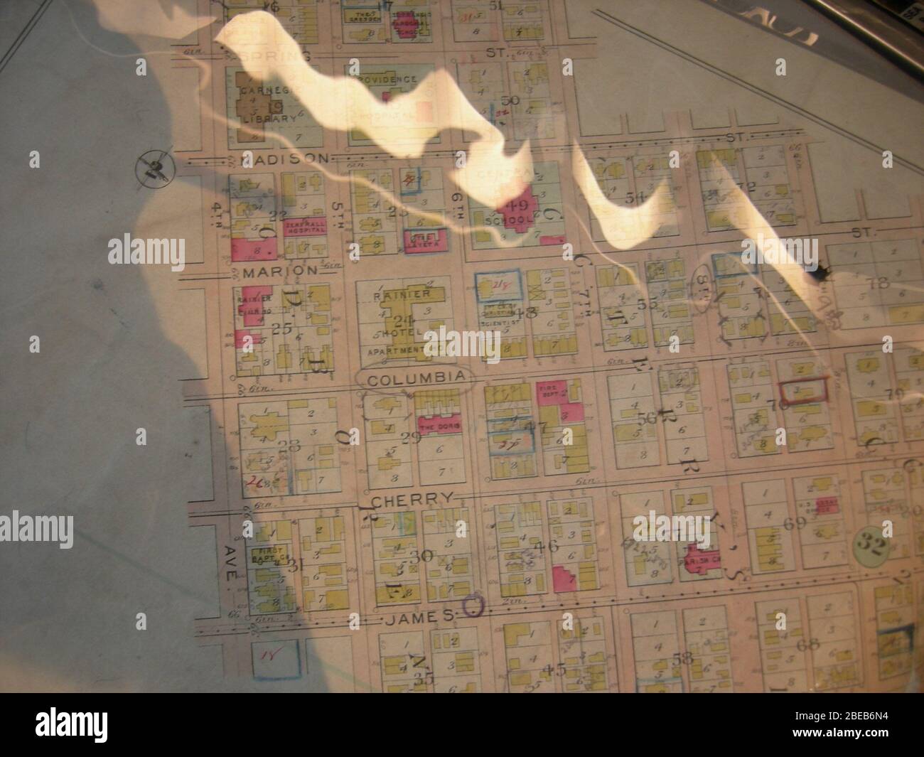 Seattle on a map hi-res stock photography and images - Alamy