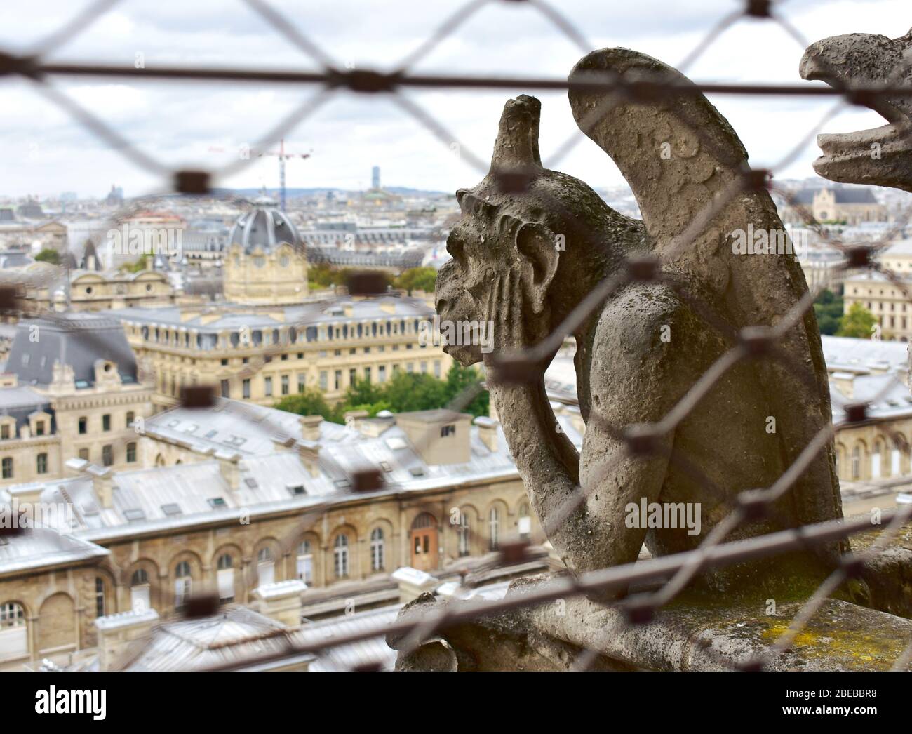 Gargoyles or Chimeras at the Gallery of Chimere. Notre-Dame Cathedral ...