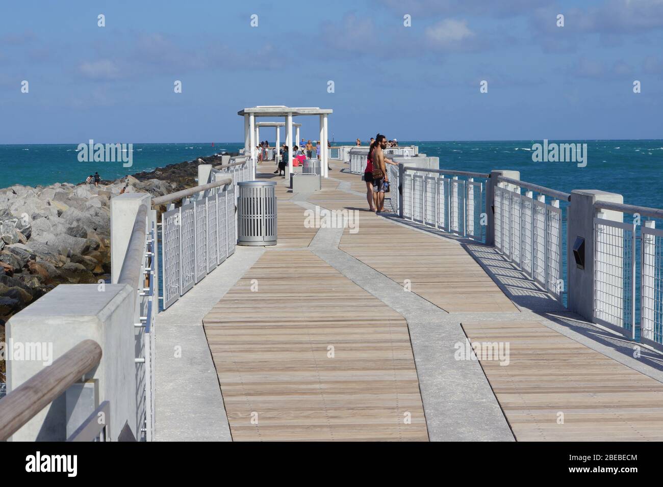 South Point Park Pier am South Beach, Miami Beach, Florida, USA Stock ...