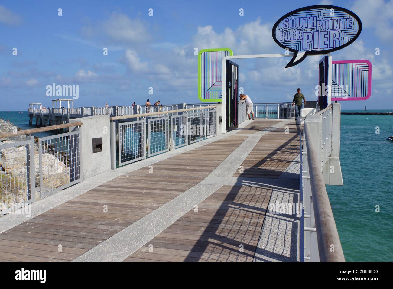 South Point Park Pier am South Beach, Miami Beach, Florida, USA Stock ...