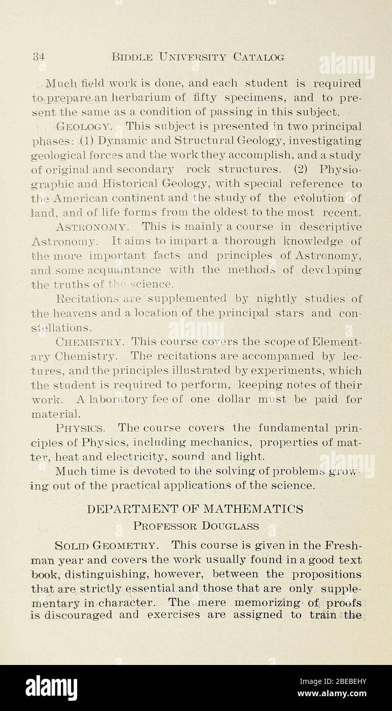 Biddle university hi-res stock photography and images - Alamy