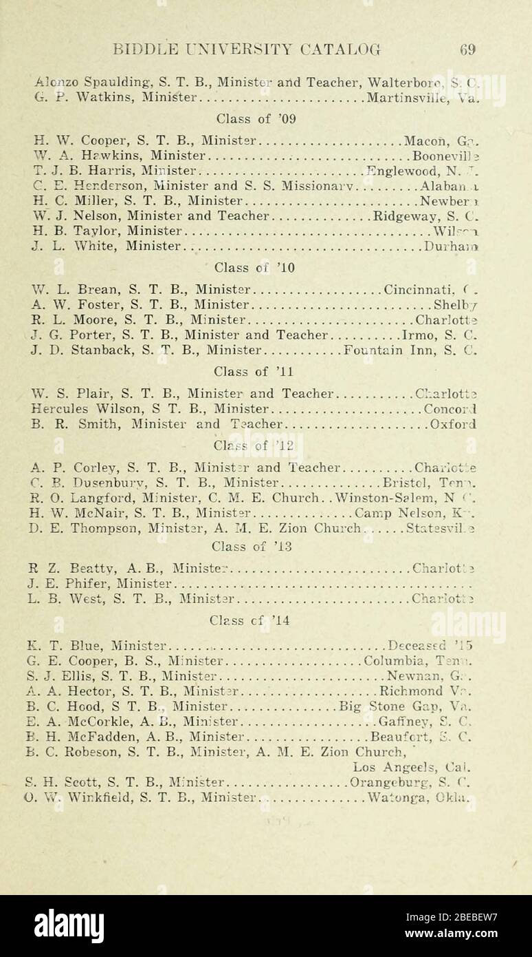 Biddle university hi-res stock photography and images - Alamy