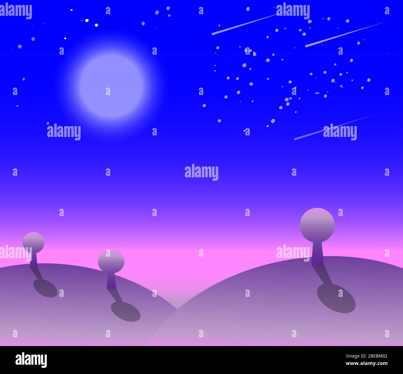 Beautiful african desert landscape Stock Vector Images - Alamy