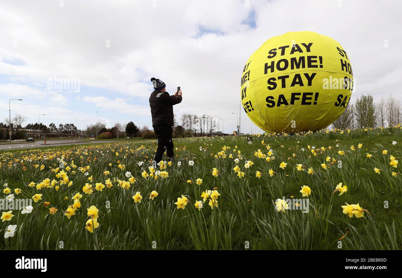 Rugby referee Keith Spendlove out for his daily exercise stops to ...