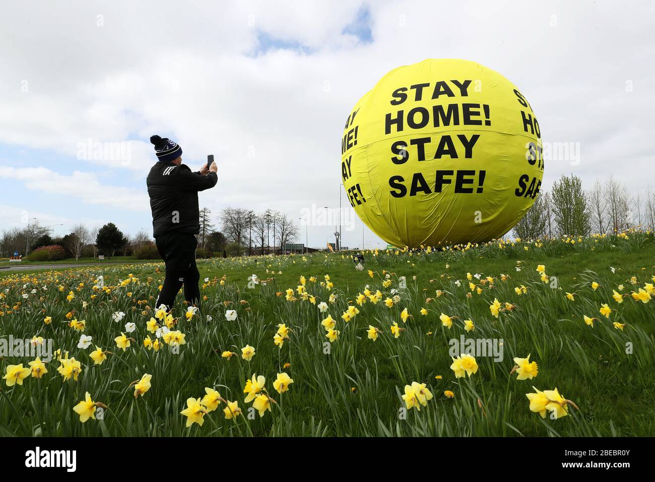 Rugby referee Keith Spendlove out for his daily exercise stops to ...
