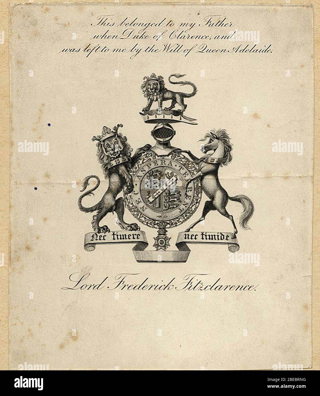 Fitzclarence frederick lord hi-res stock photography and images - Alamy