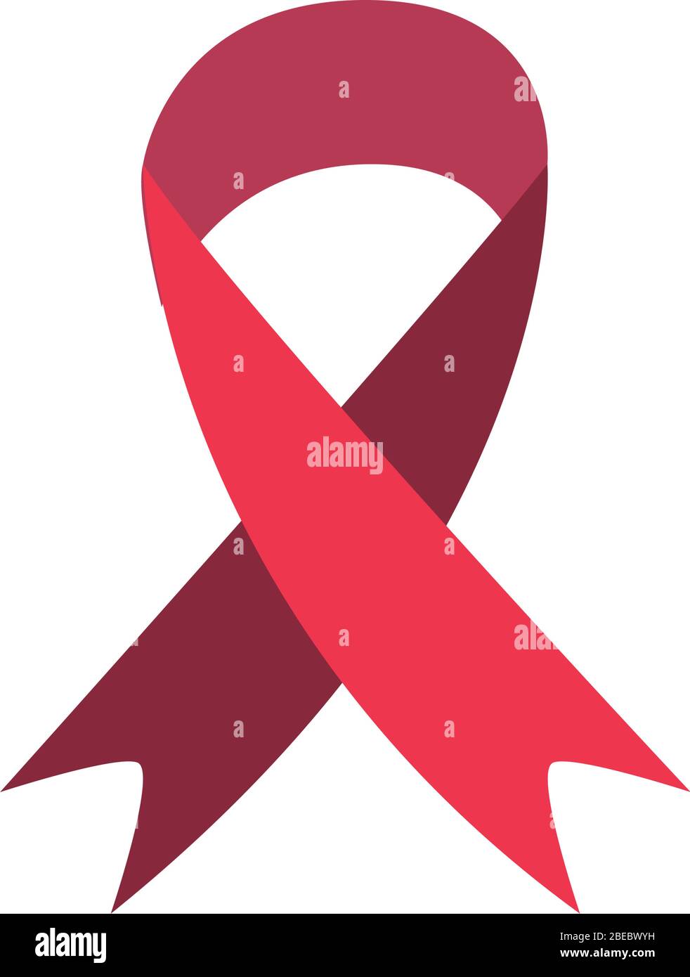 charity donations concept, ribbon icon over white background, flat ...
