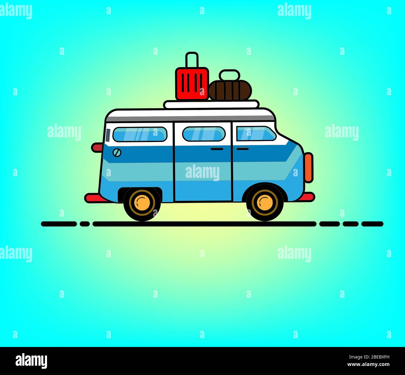 Isolated van car Stock Vector Images - Alamy