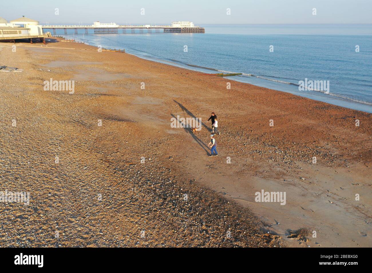 Aerial views of worthing pier and seafront Stock Photo - Alamy