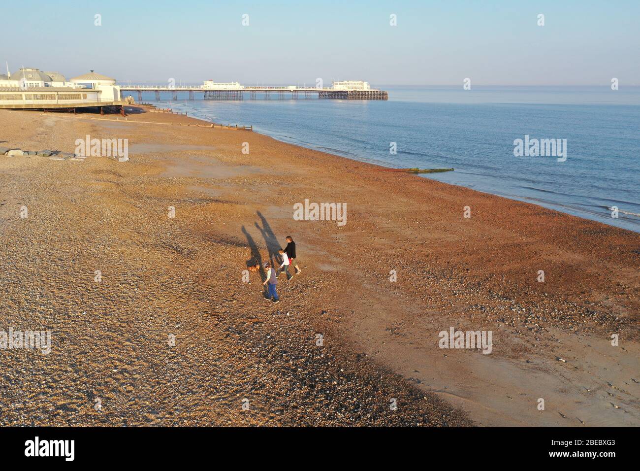 Aerial views of worthing pier and seafront Stock Photo - Alamy