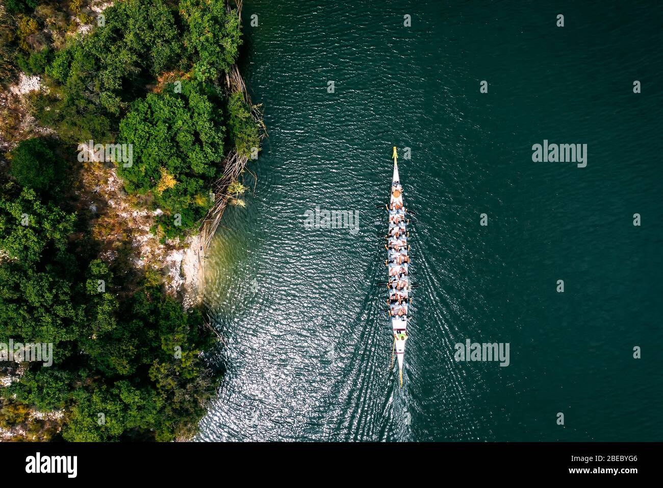 Overhead boat on lake hi-res stock photography and images - Alamy