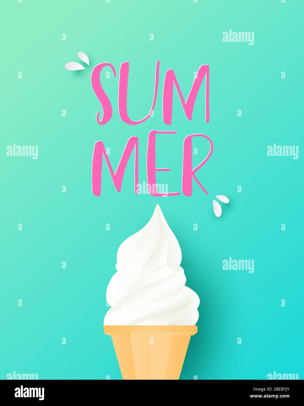 Ice cream advertisement vector vectors Stock Vector Images - Alamy