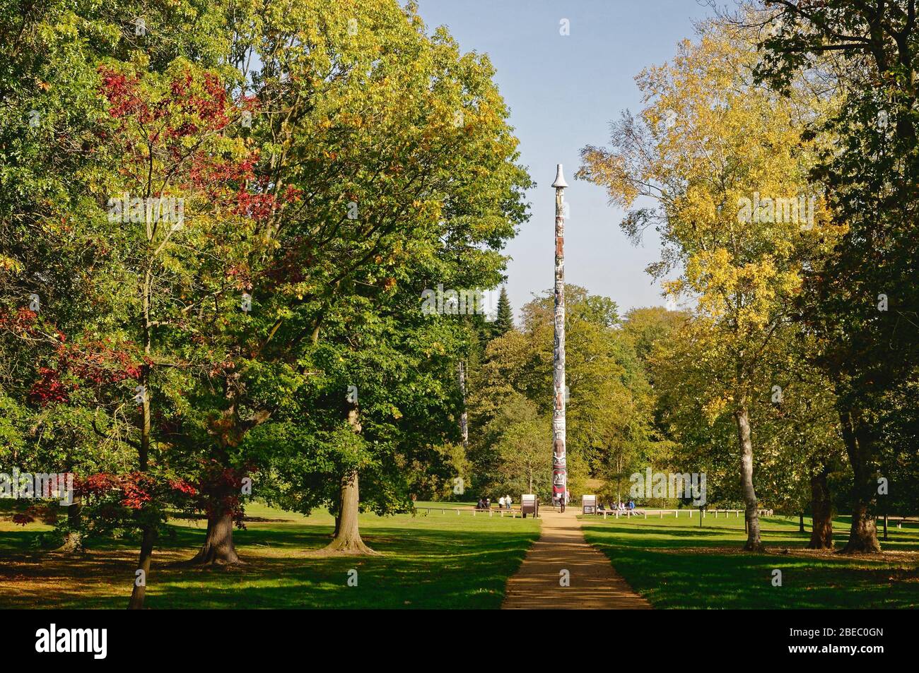 The Totem Pole in Windsor Great Park Virginia Water, Surrey England UK ...