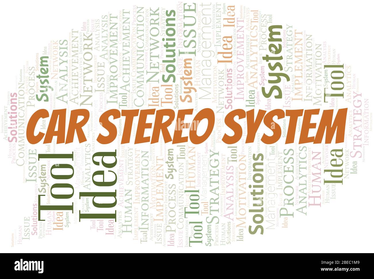 Car Stereo System typography vector word cloud. Wordcloud collage made ...