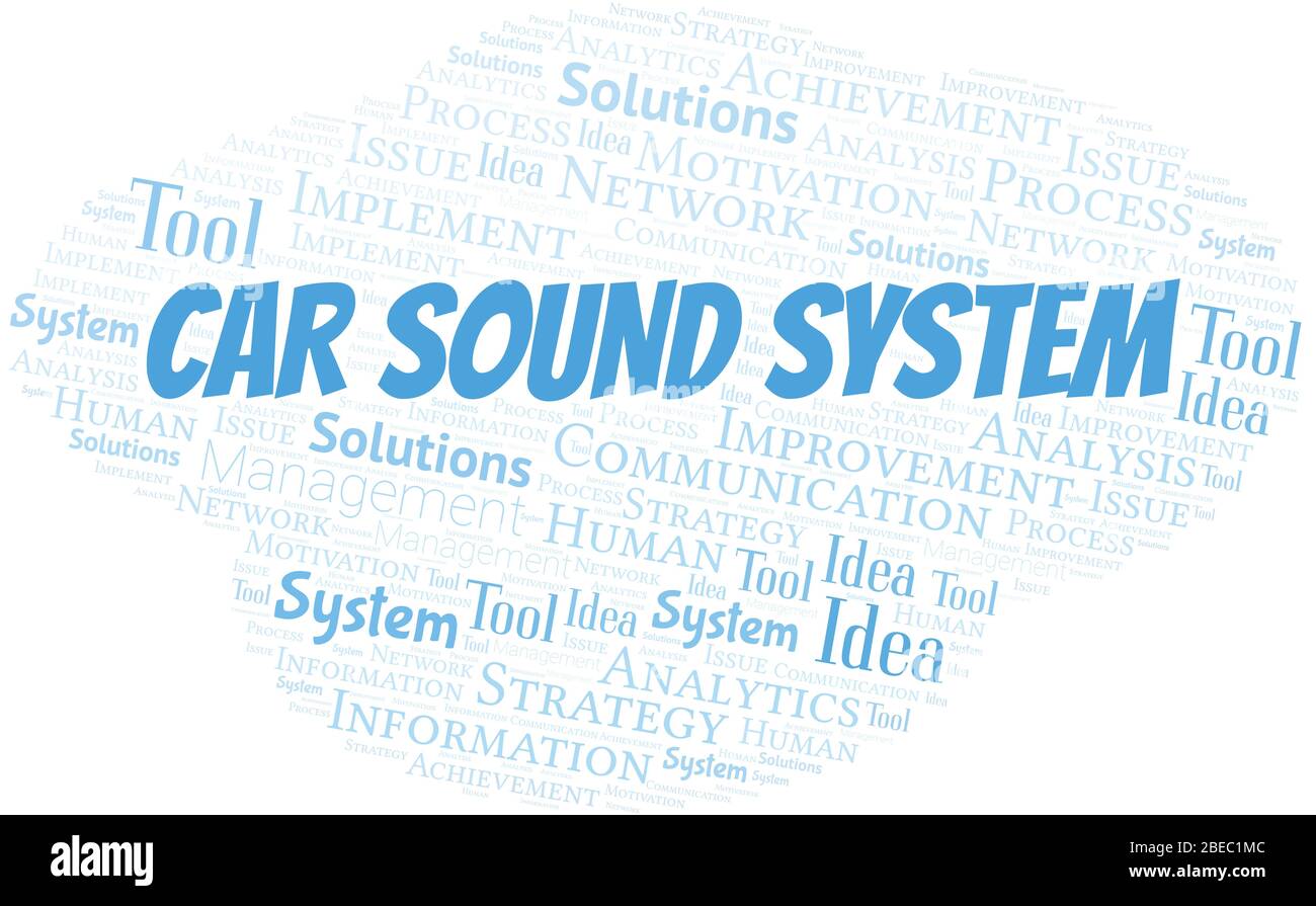 Car Sound System typography vector word cloud. Wordcloud collage made ...