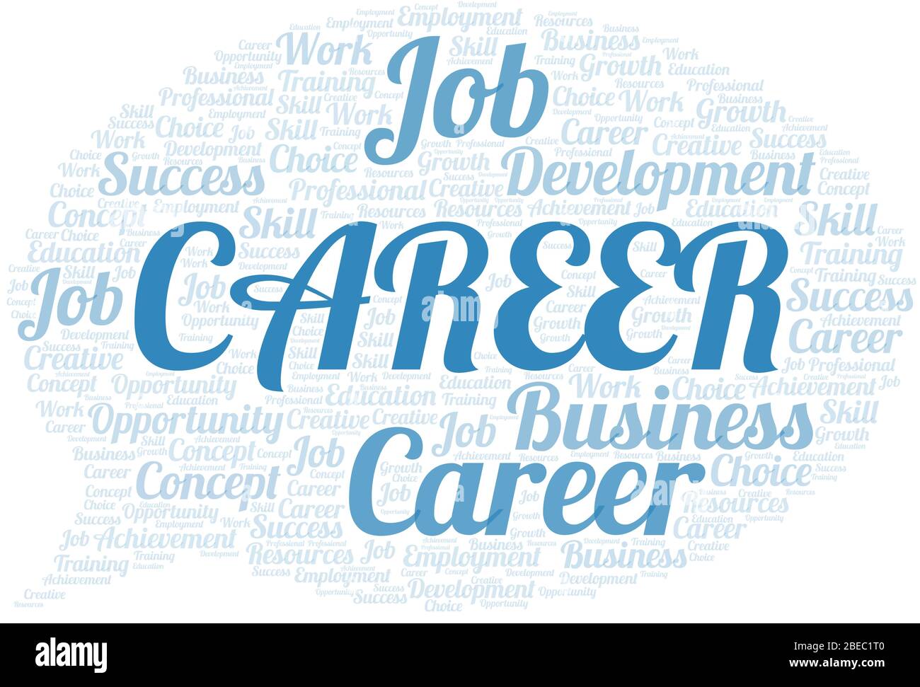 Career typography vector word cloud. Wordcloud collage made with the ...