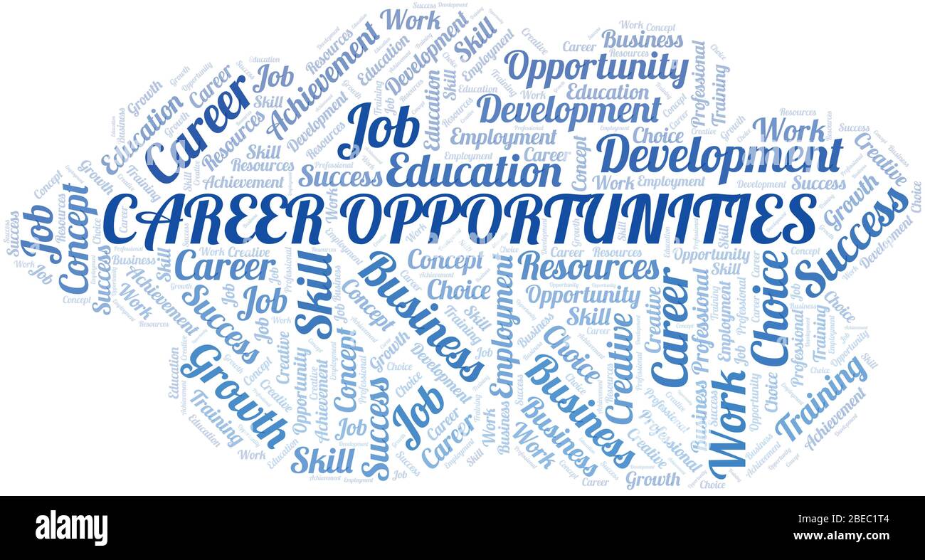 Career Opportunities typography vector word cloud. Wordcloud collage ...