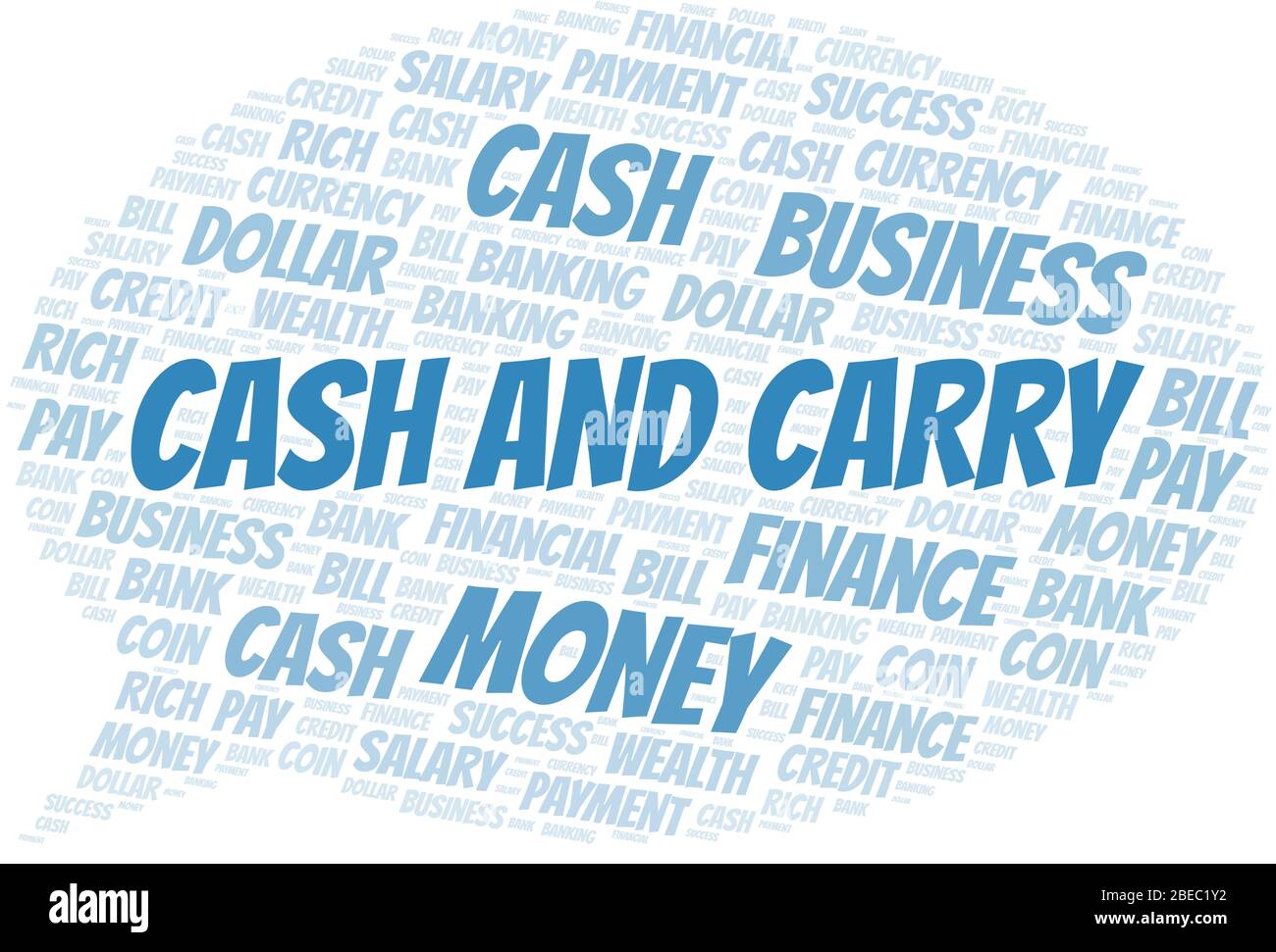 Cash And Carry typography vector word cloud. Wordcloud collage made ...