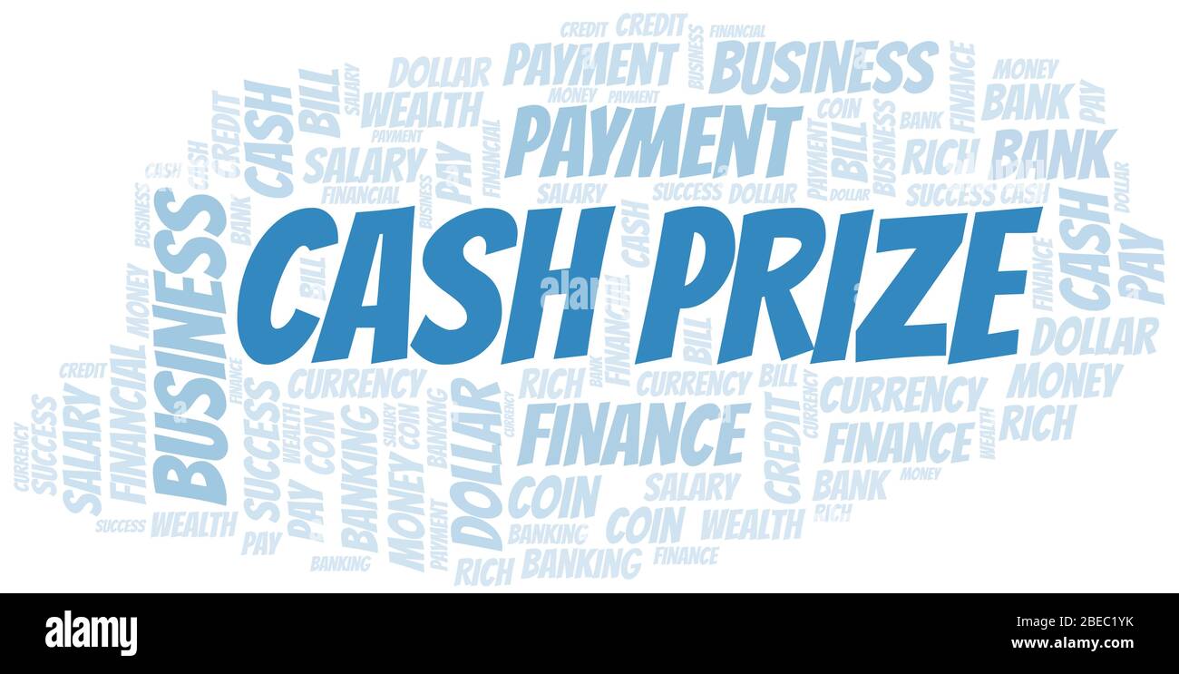 Cash Prize typography vector word cloud. Wordcloud collage made with ...