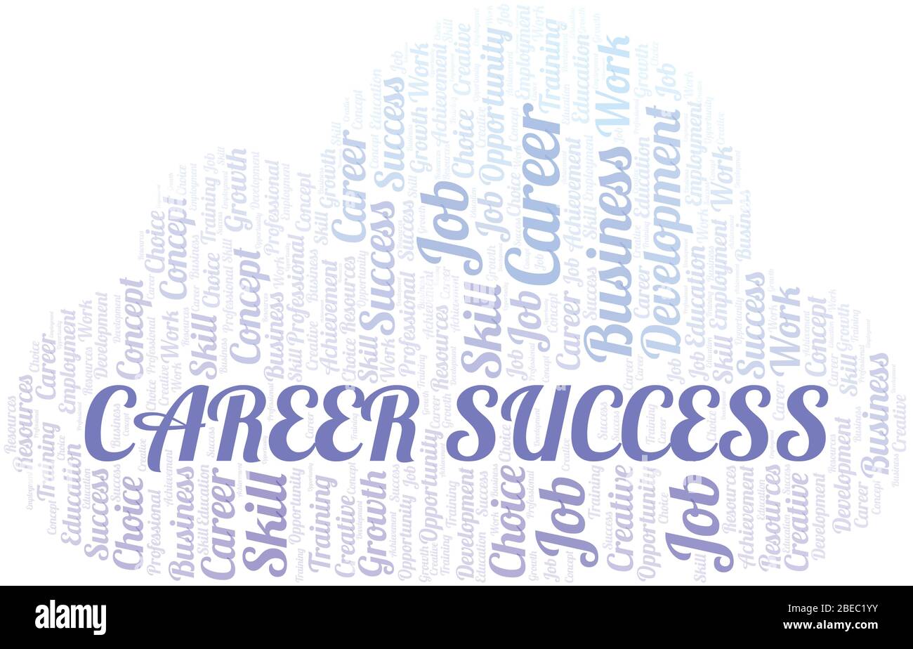 Career Success typography vector word cloud. Wordcloud collage made ...
